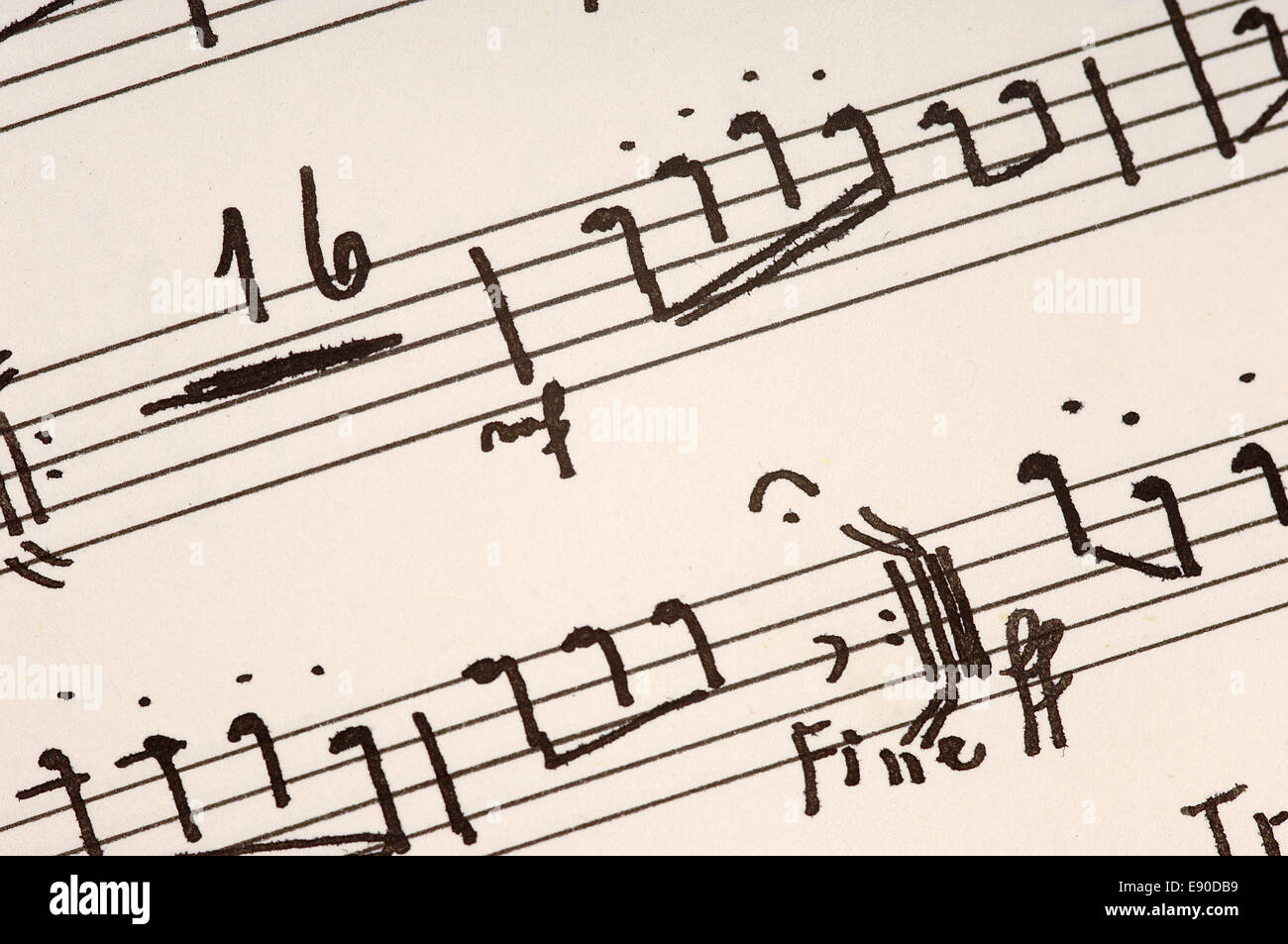 Alte notes hi-res stock photography and images - Alamy