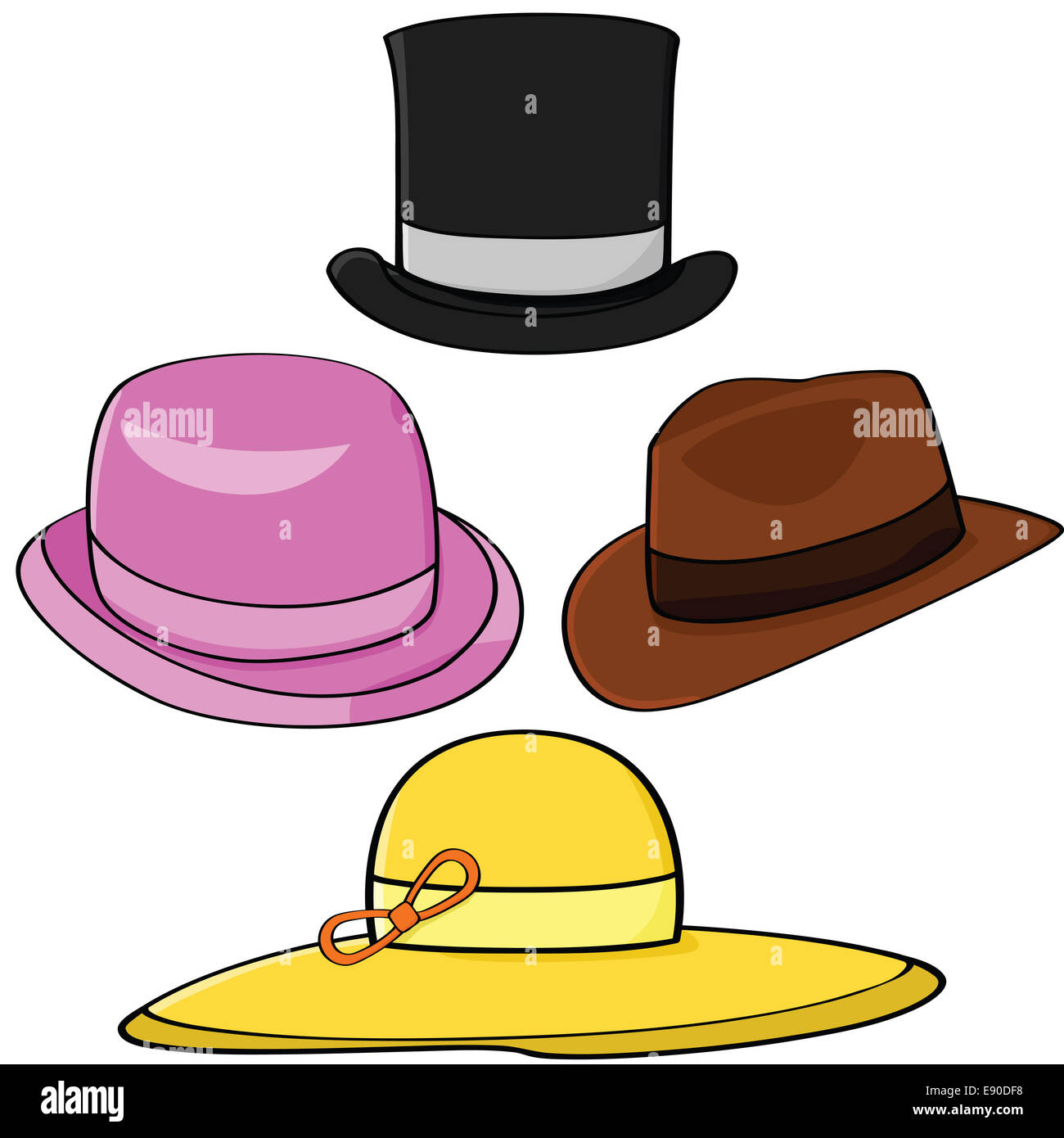Round hats hi-res stock photography and images - Alamy