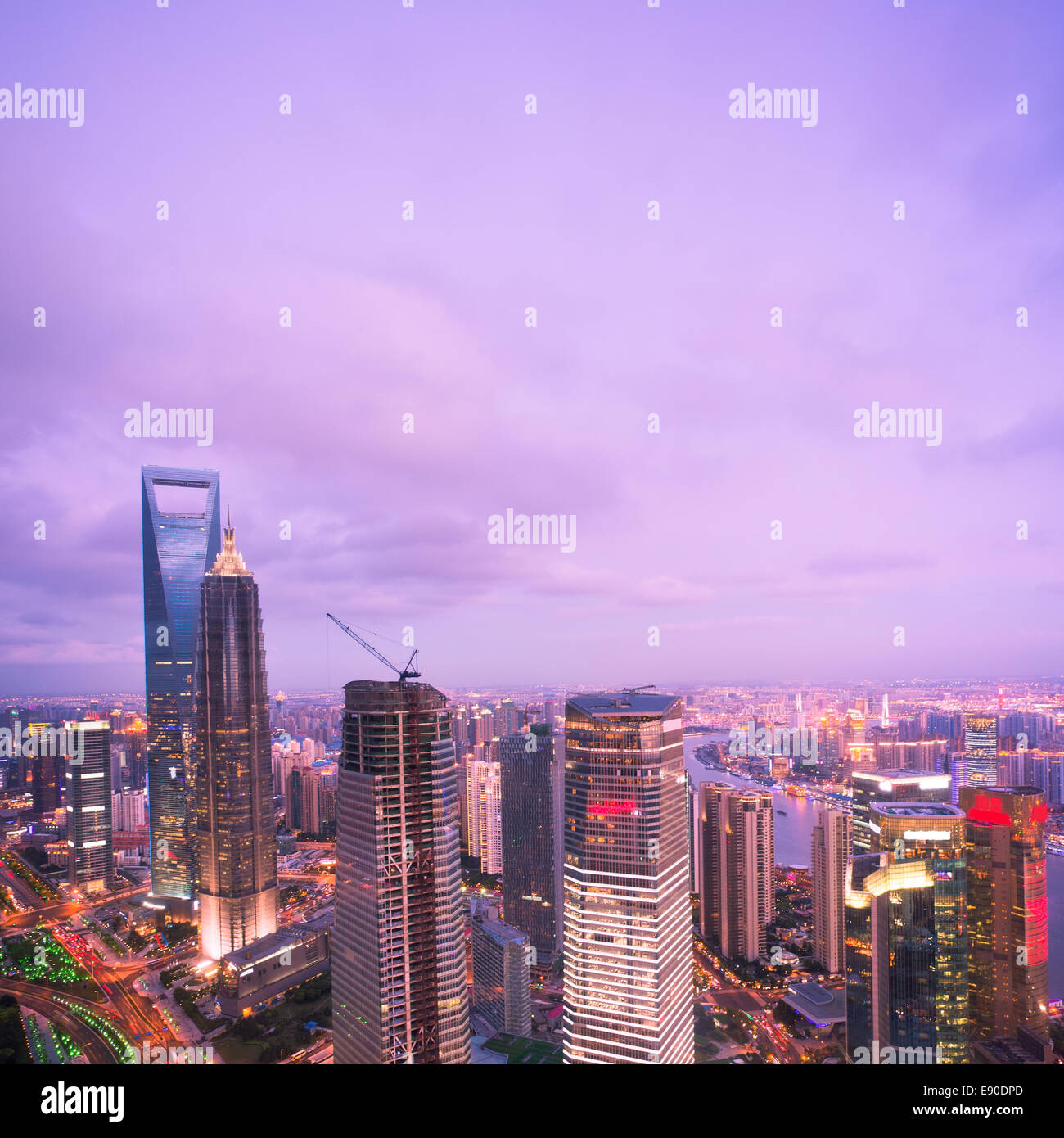 Shanghai vertical aerial view hi-res stock photography and images - Alamy