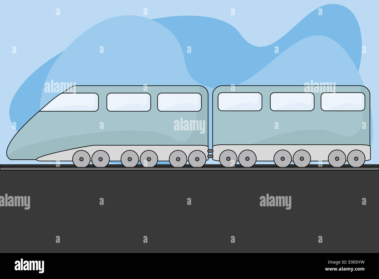 Modern train illustration hi-res stock photography and images - Alamy