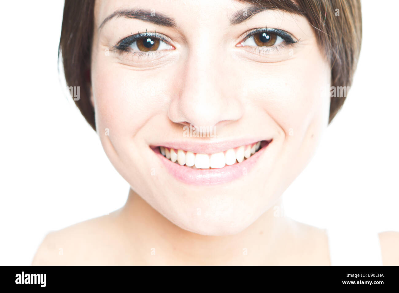 Teeth showing smile Cut Out Stock Images & Pictures - Alamy