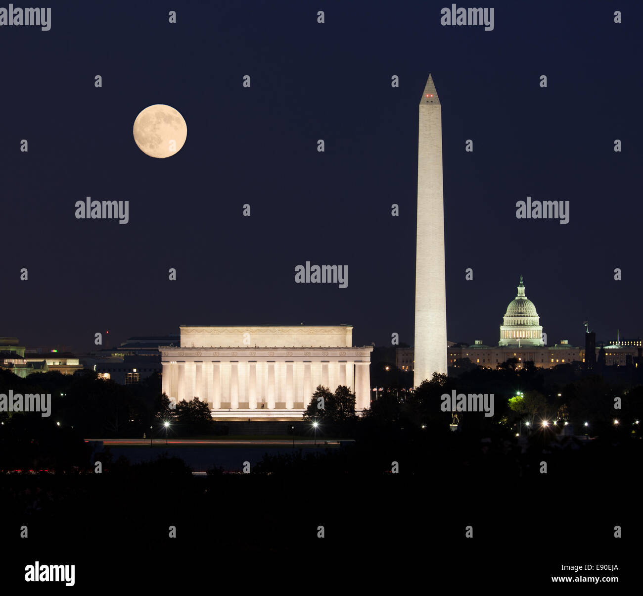 Capitol moonrise hi-res stock photography and images - Alamy