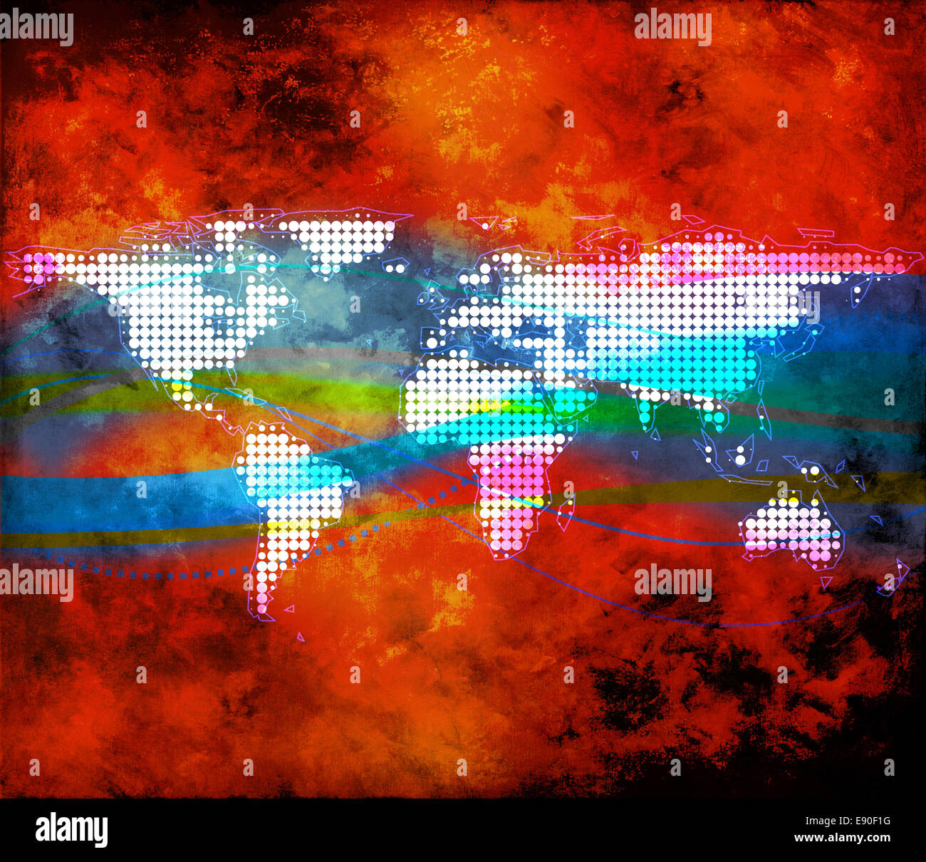 global world map background Stock Photo - Alamy