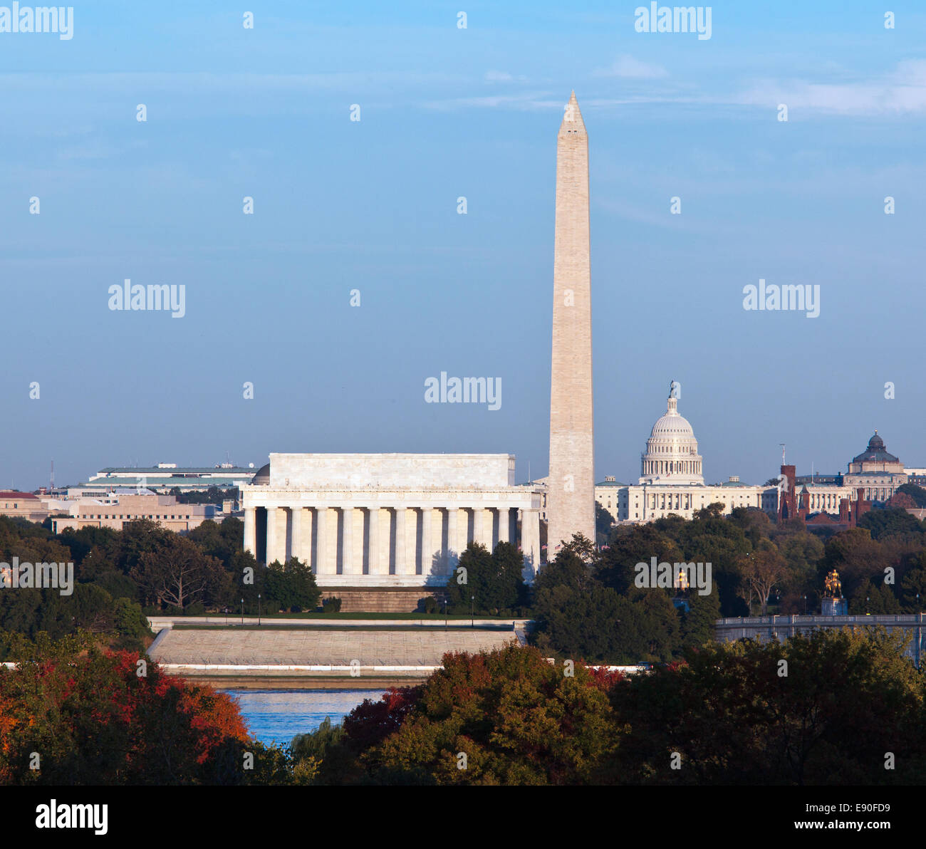 Dc sunset skyline hi-res stock photography and images - Alamy