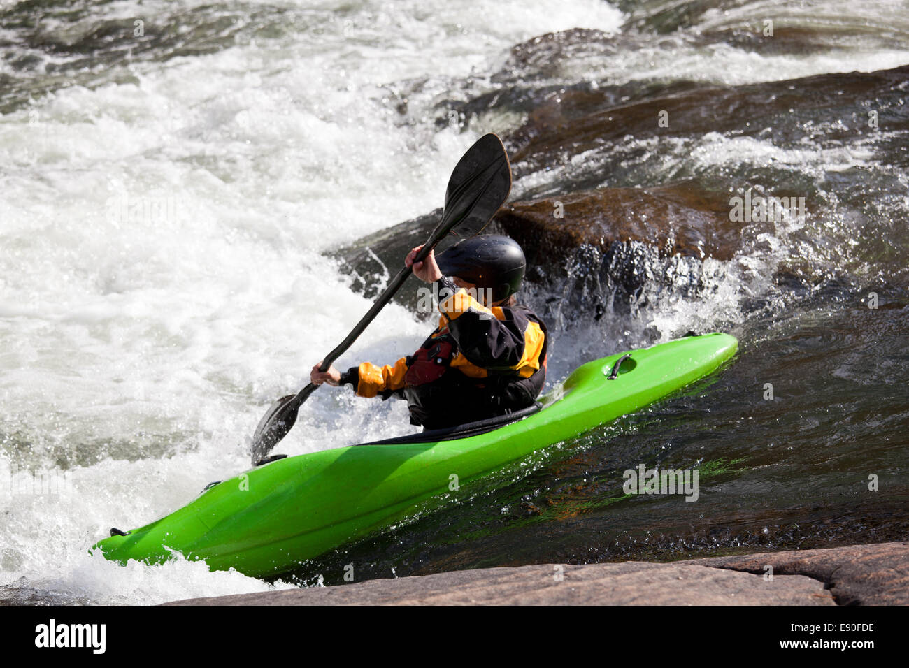 White water kayaking Stock Photo - Alamy