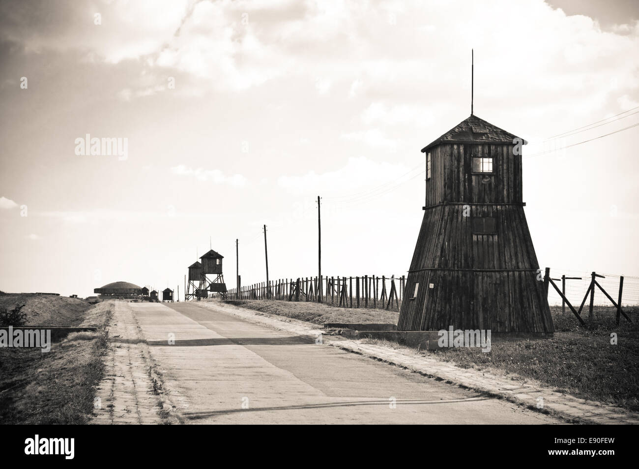 Concentration camp tower hi-res stock photography and images - Alamy