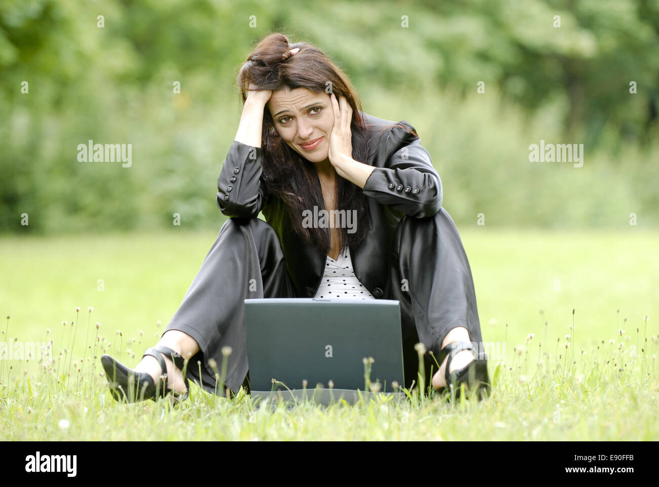 Young woman is desperate Stock Photo - Alamy