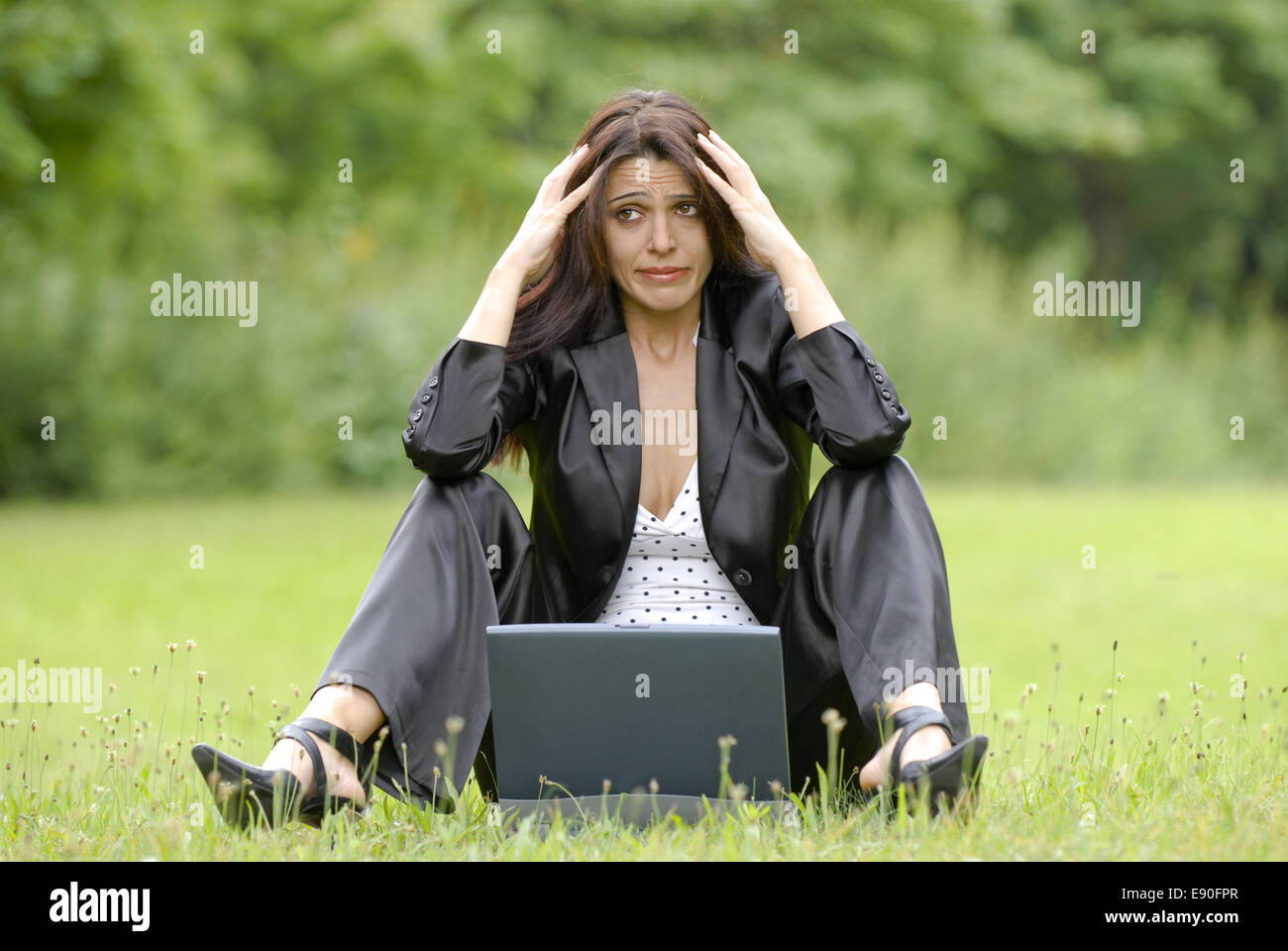 Young woman is desperate Stock Photo - Alamy