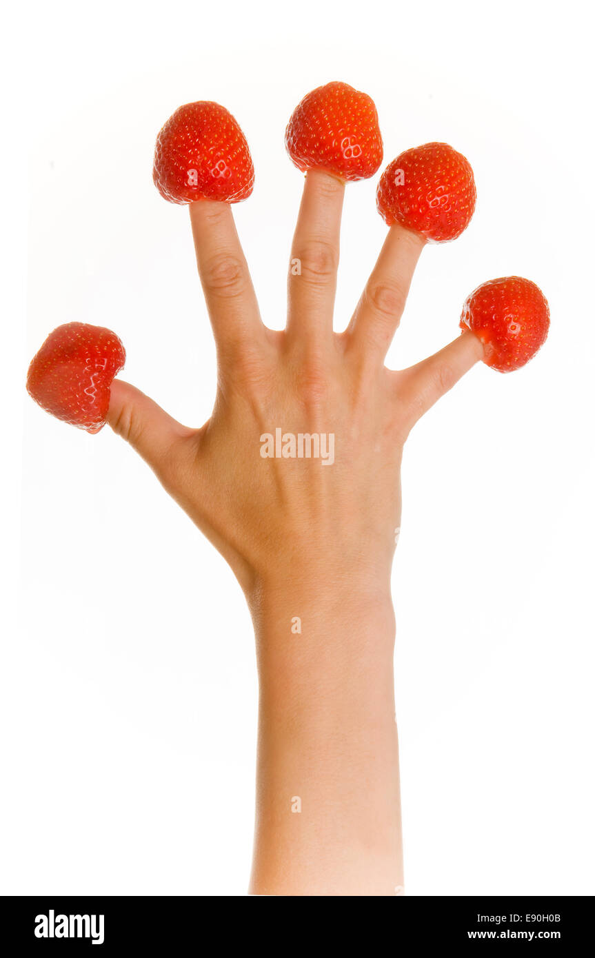 Hand strawberry hi-res stock photography and images - Alamy