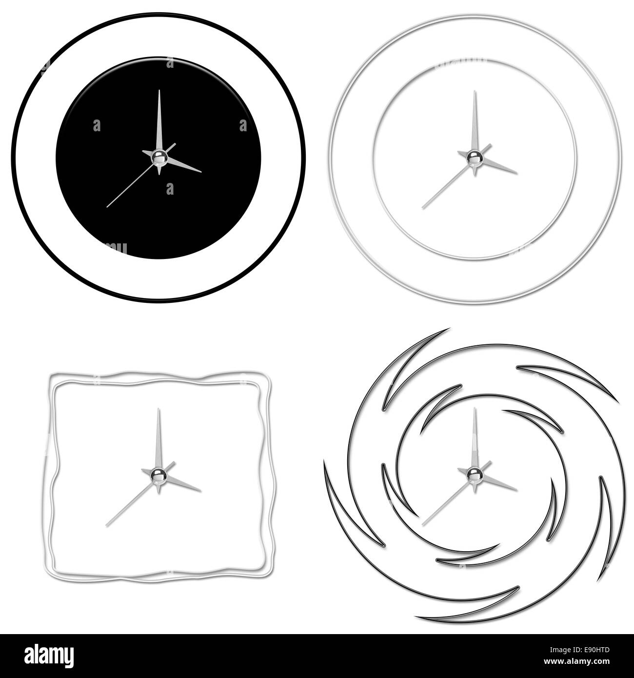 Clock abstract Black and White Stock Photos & Images - Alamy