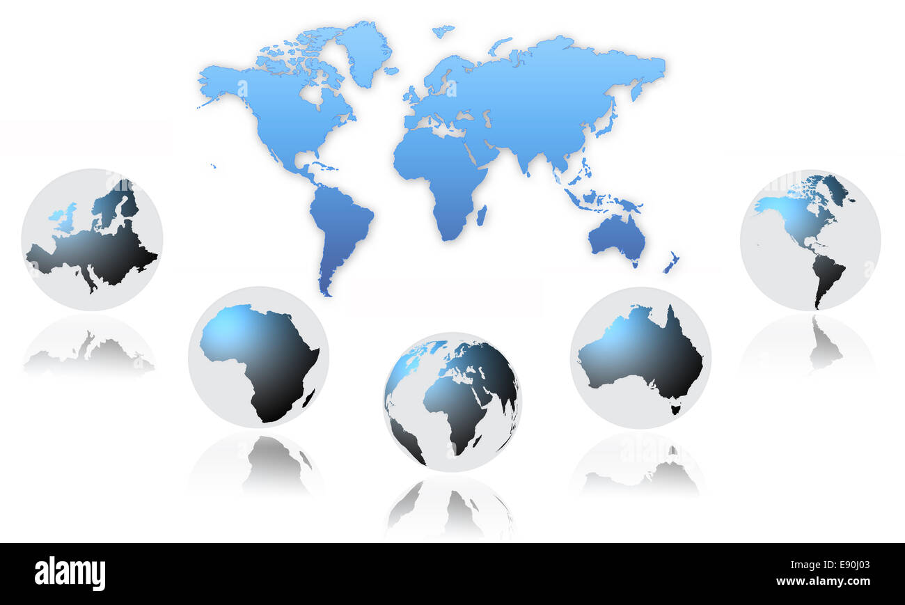 Globus map hi-res stock photography and images - Alamy