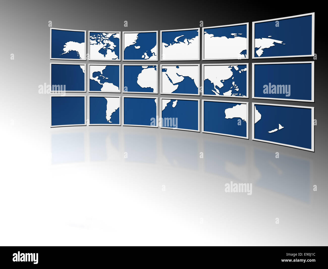 world on tv screens Stock Photo - Alamy