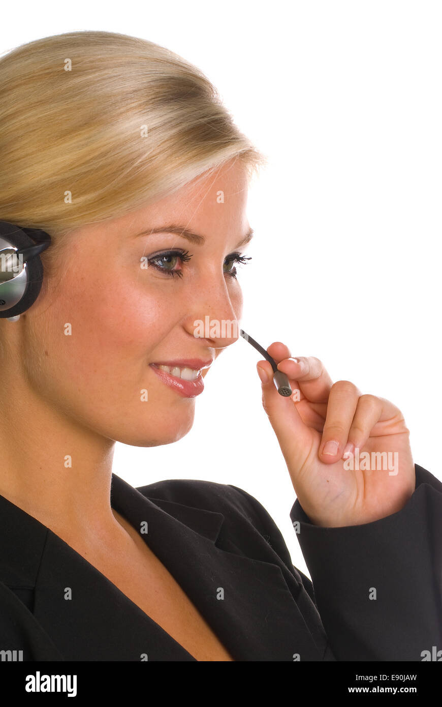 business woman phoned Stock Photo - Alamy