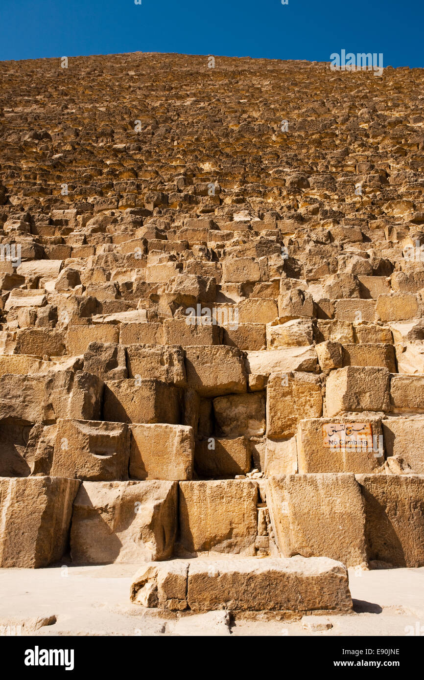 Sign Giza Pyramid Khufu Cheops Base Stock Photo - Alamy