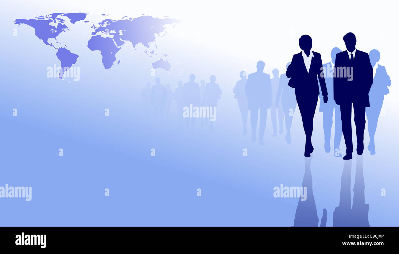 Business team world map hi-res stock photography and images - Alamy
