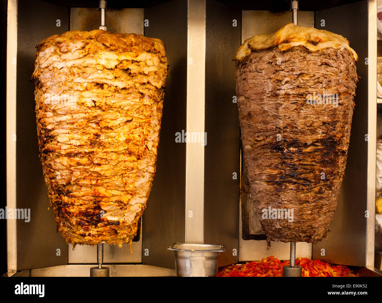 Chicken Lamb Shawerma Fast Food Meat Stock Photo - Alamy