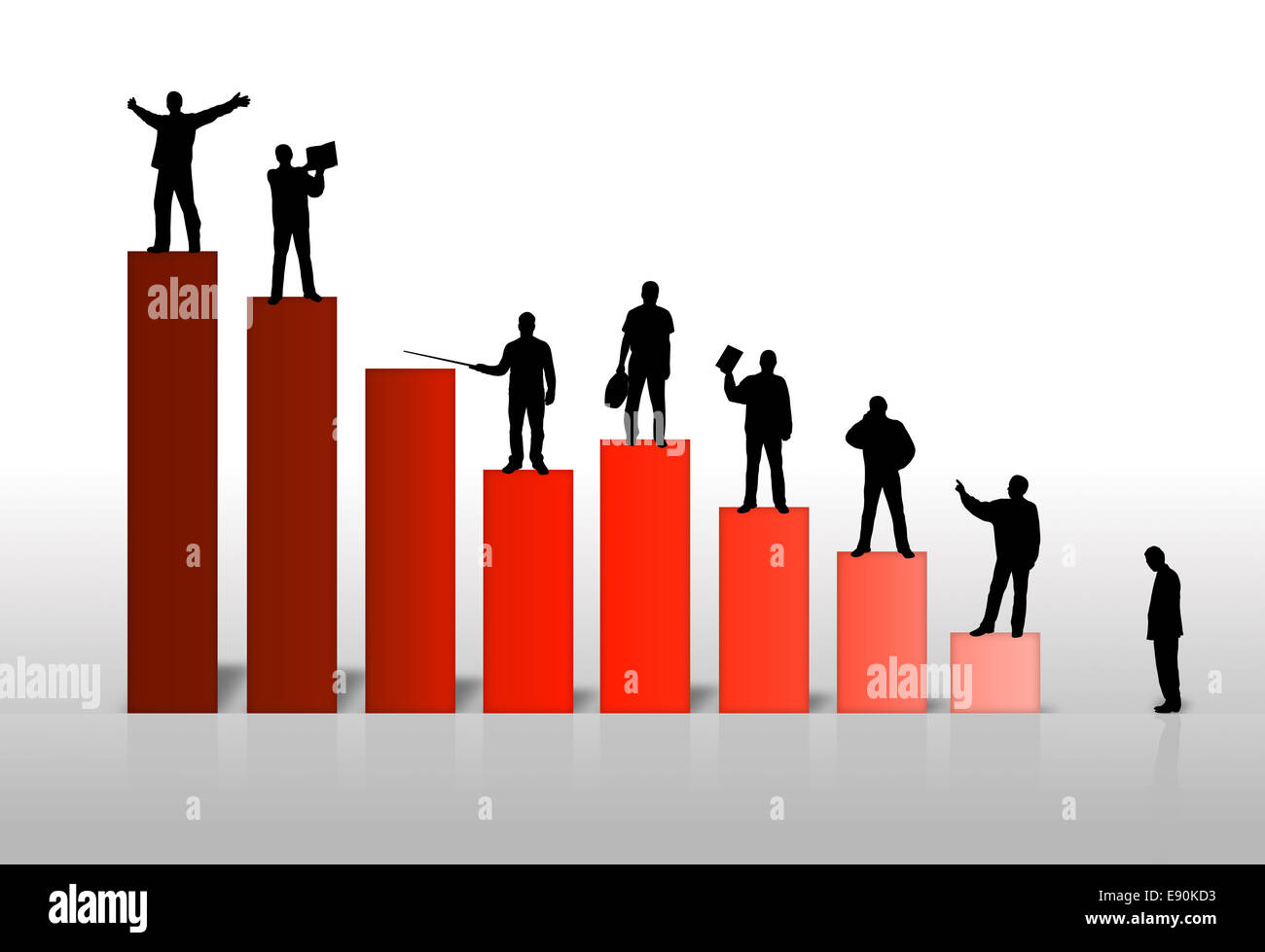 Climbing the ladder Stock Photo - Alamy