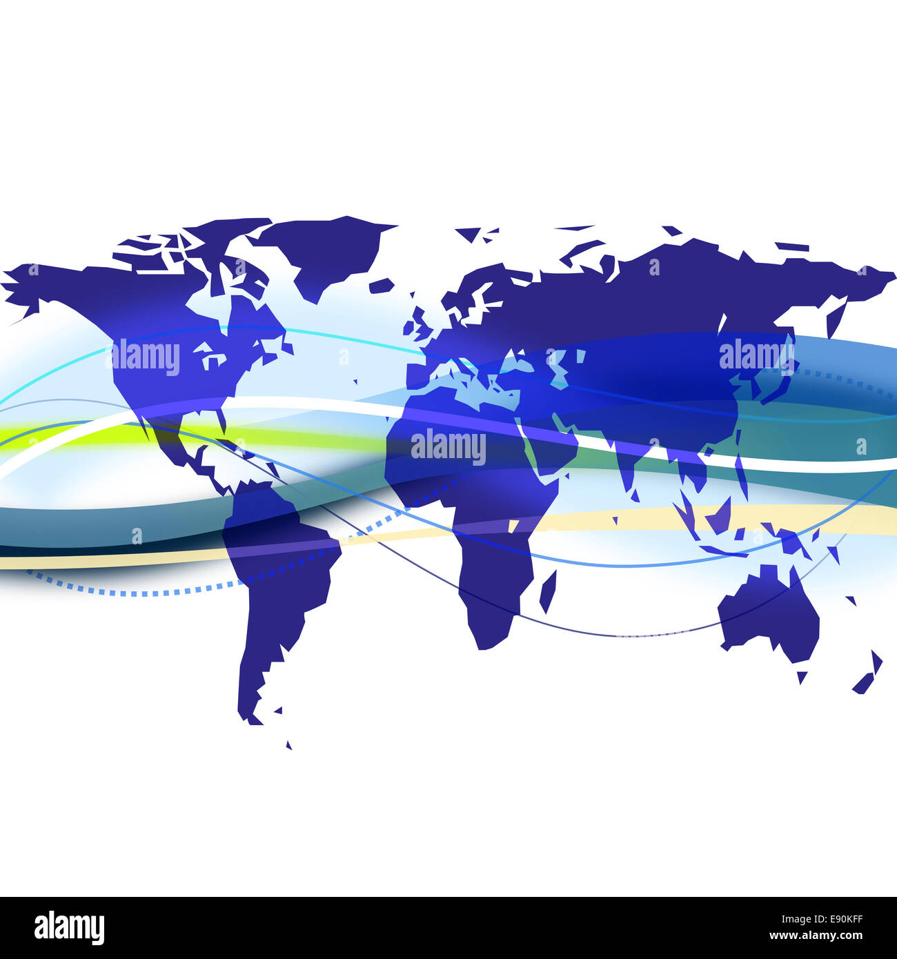 world map illustration Stock Photo - Alamy