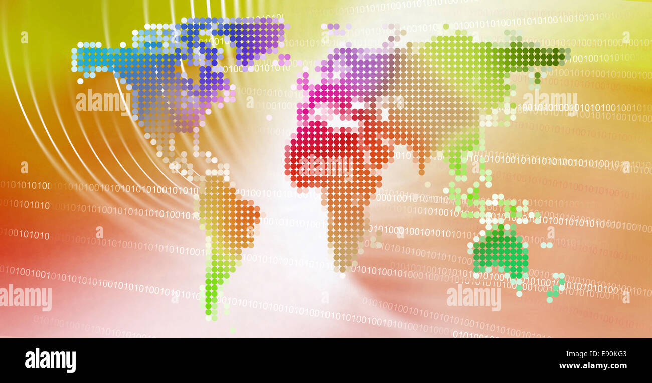 Global map with lines hi-res stock photography and images - Alamy