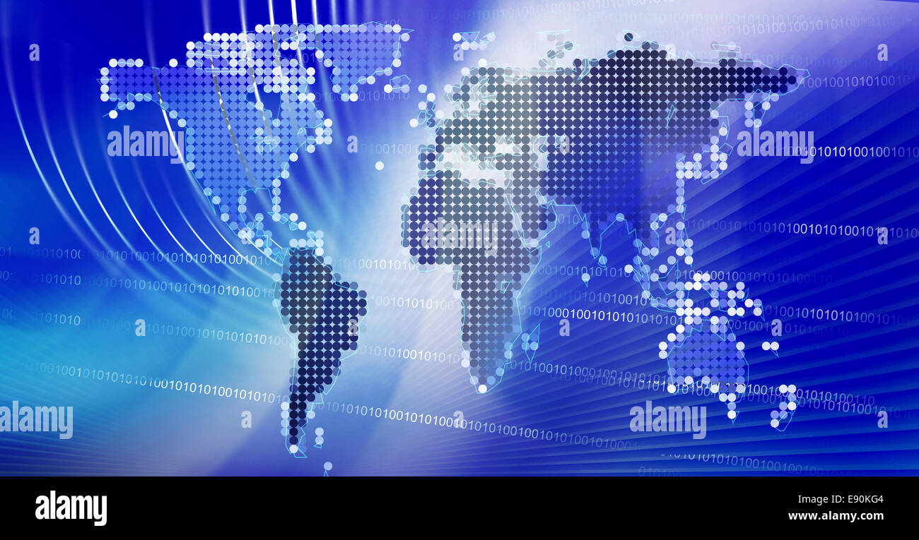 Global map with lines hi-res stock photography and images - Alamy