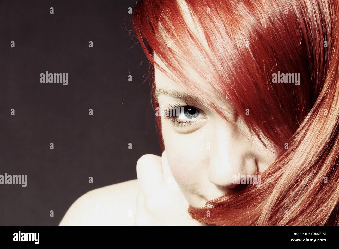 Punk girl red hair hi-res stock photography and images - Alamy
