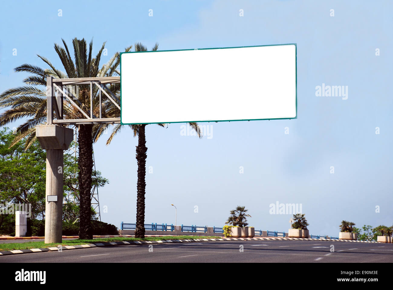Blank white sign with a copy space area Stock Photo - Alamy