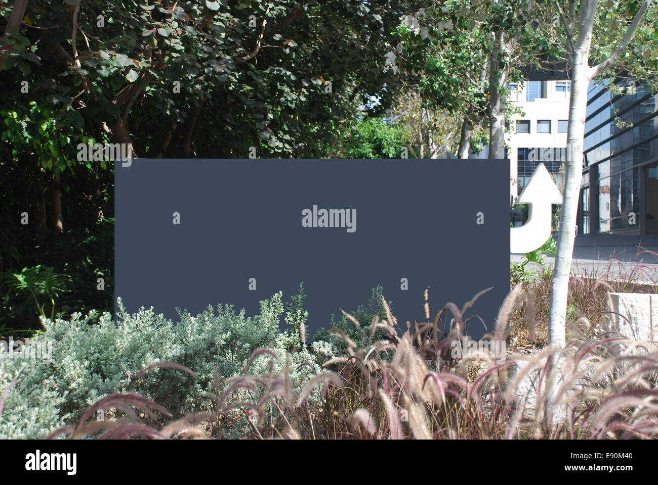 blank grey sign with a copy space area Stock Photo - Alamy