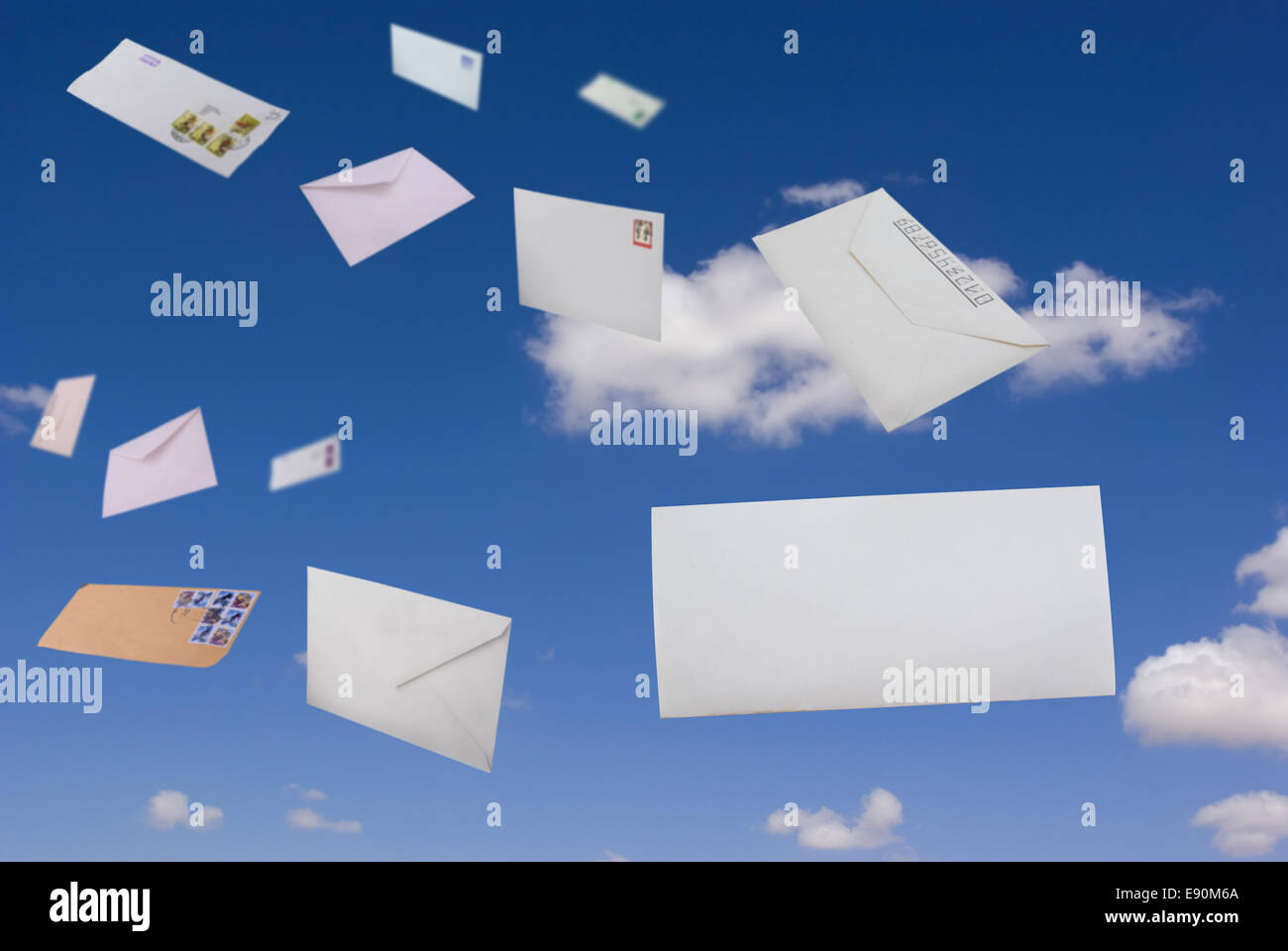 Letters in the sky Stock Photo - Alamy