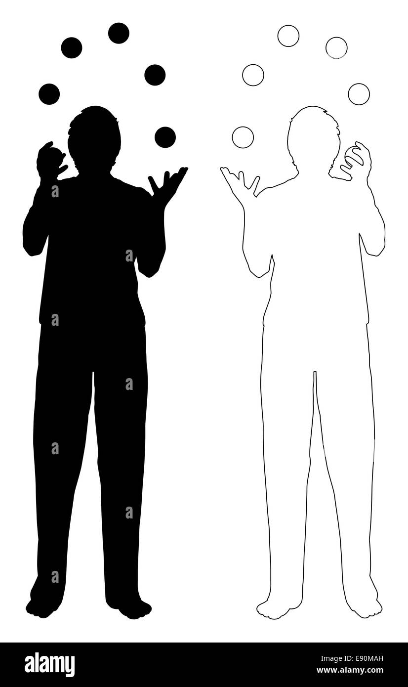 Juggler juggling Black and White Stock Photos & Images - Alamy