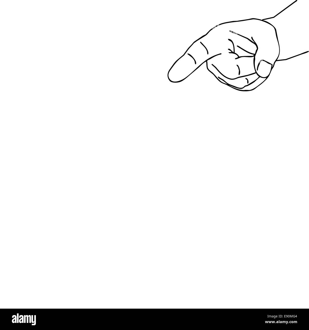 Raised hand silhouette on Cut Out Stock Images & Pictures - Alamy