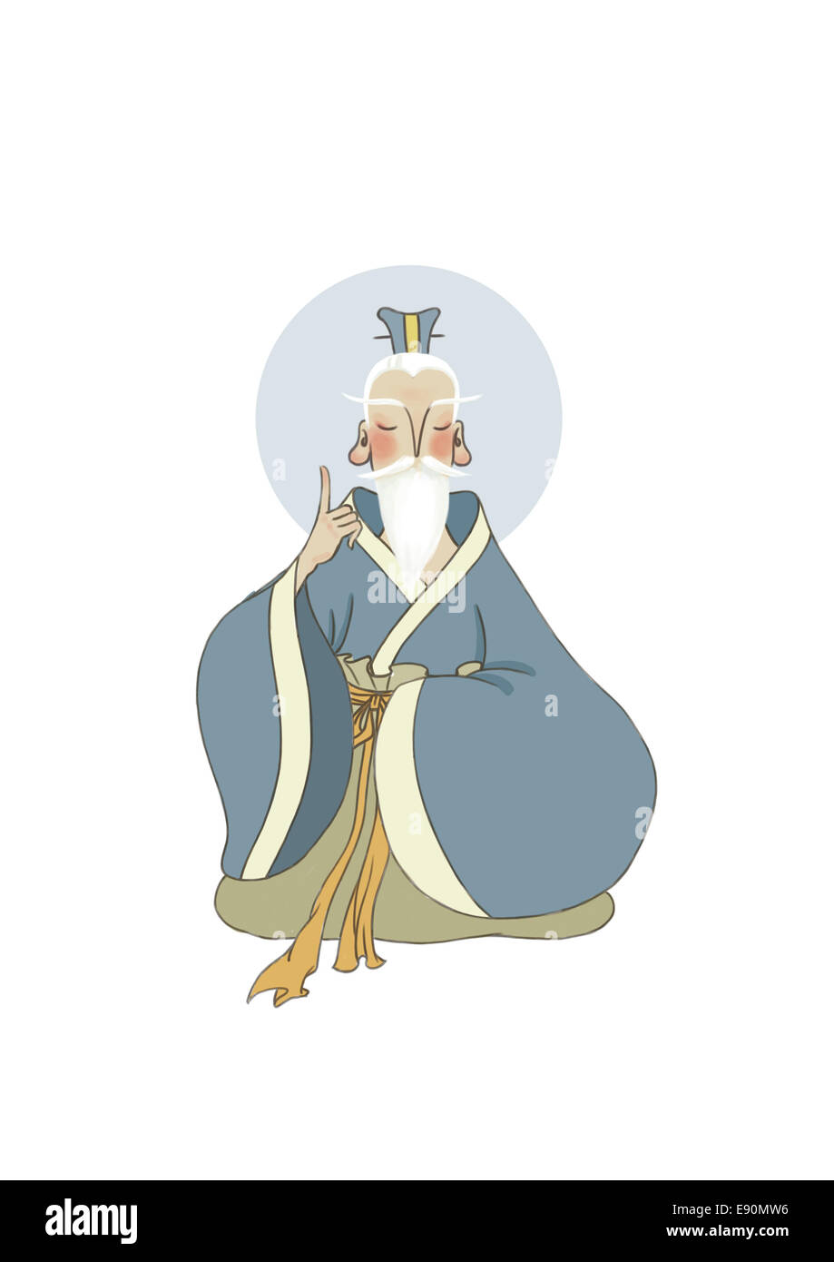 Illustration of Confucius Stock Photo - Alamy