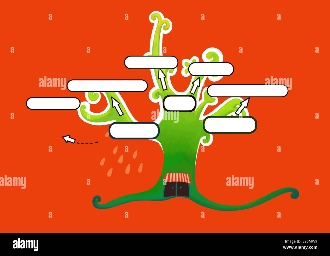 Draw tree cartoon hi-res stock photography and images - Alamy