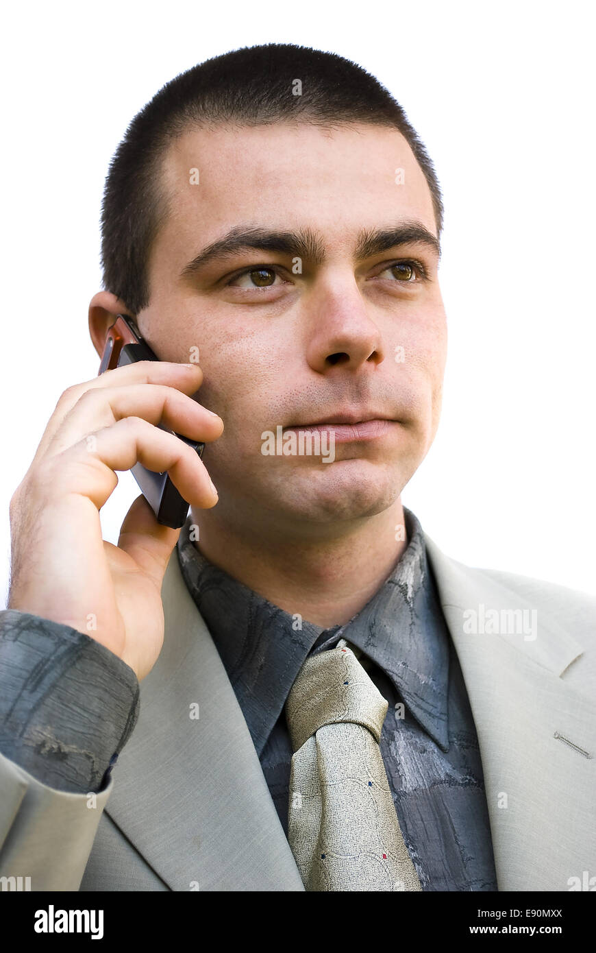 man talking on phone Stock Photo - Alamy