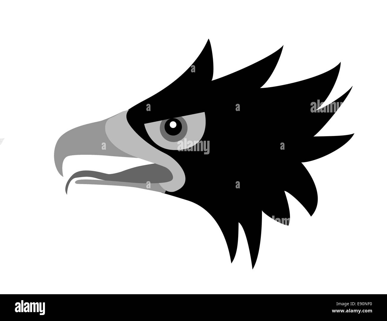 drawing head of the ravenous bird Stock Photo - Alamy