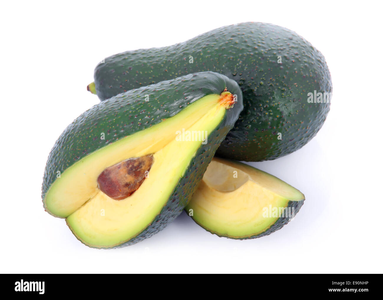 Green ripe avocado fruits Cut Out Stock Images & Pictures - Alamy