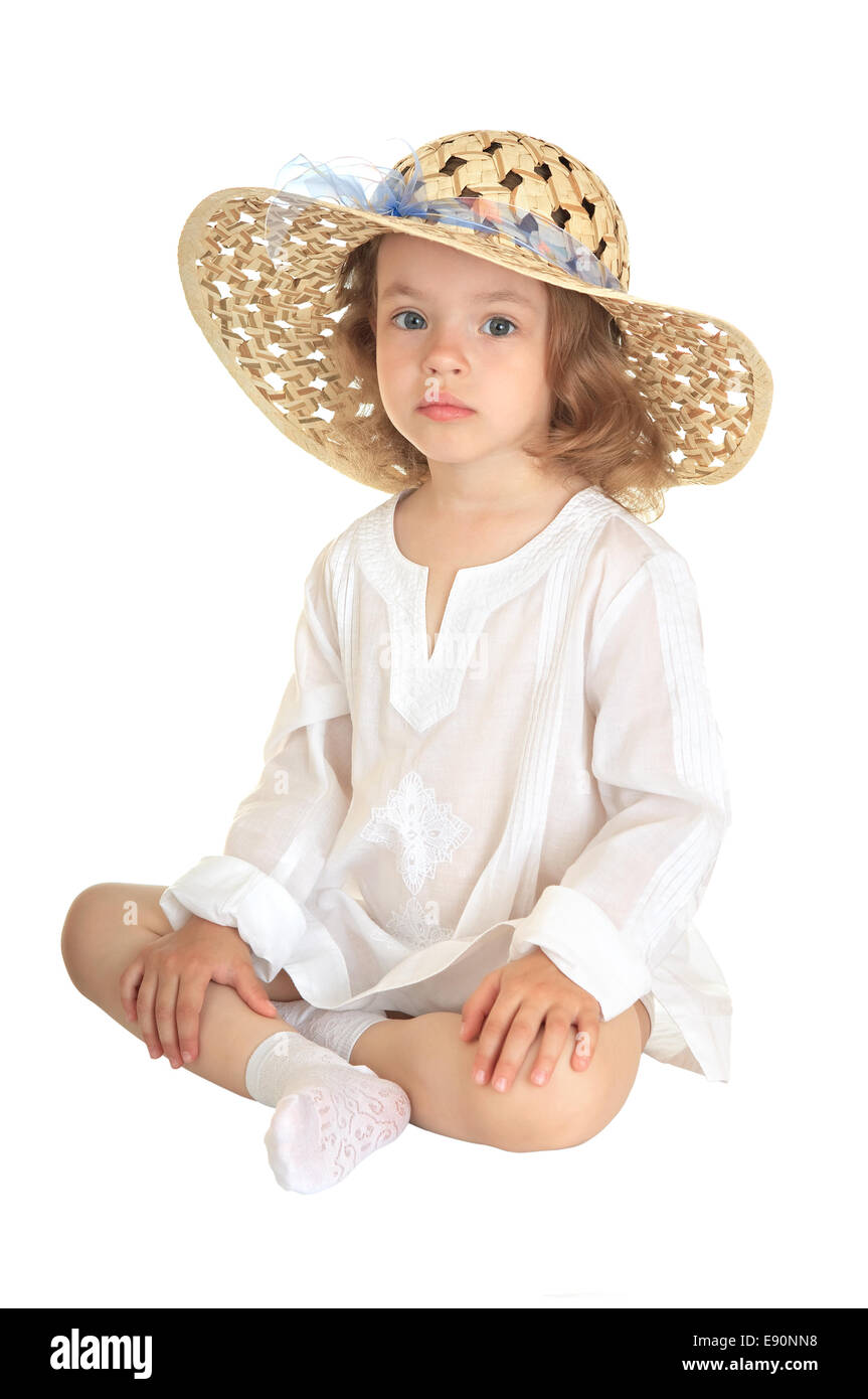 Thoughtful little girl Stock Photo - Alamy