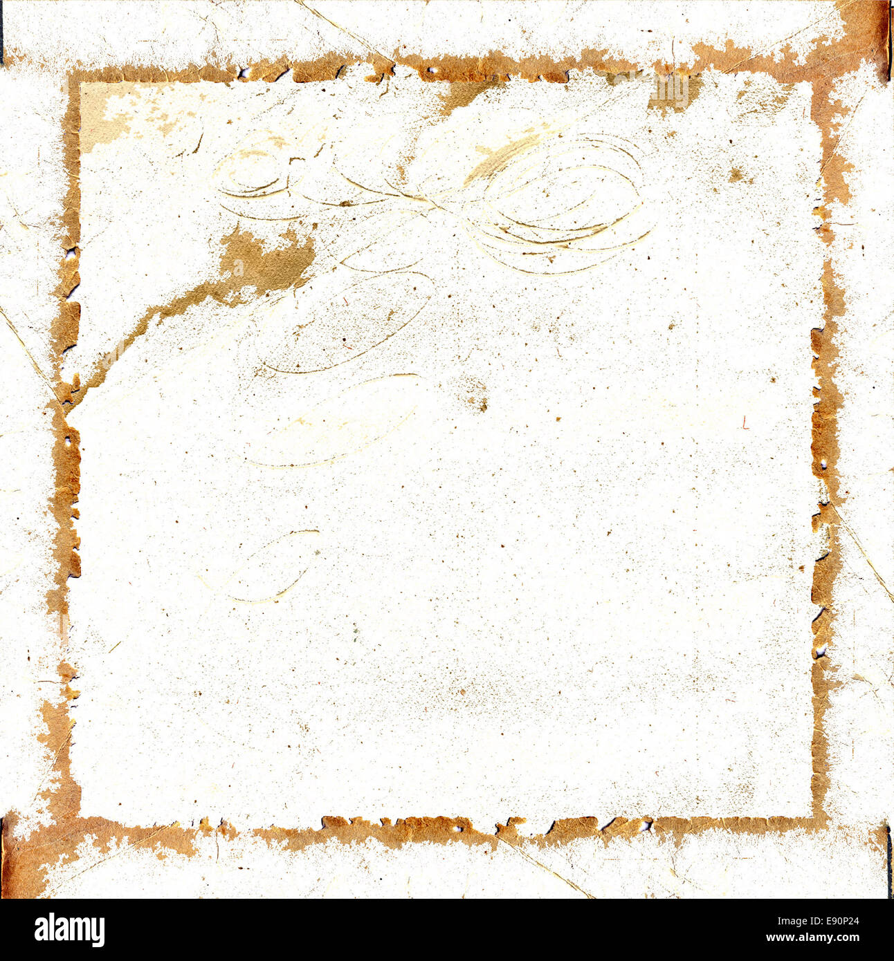 frame from old brown paper Stock Photo - Alamy