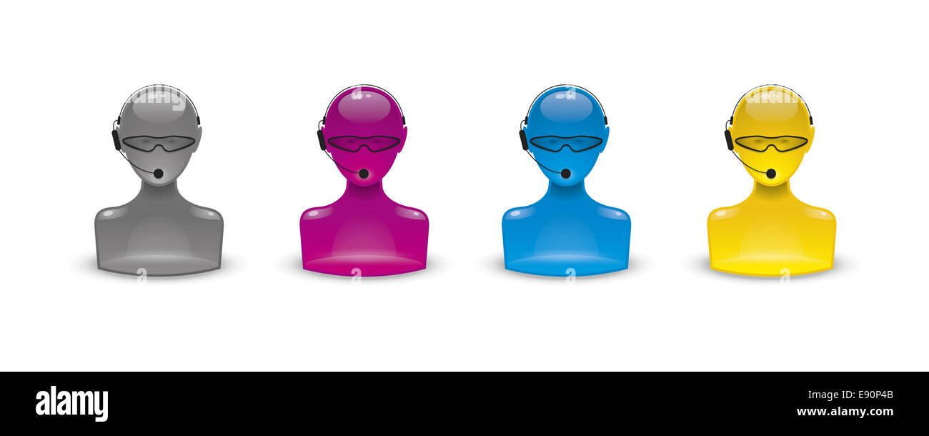 Female operator call center Cut Out Stock Images & Pictures - Alamy