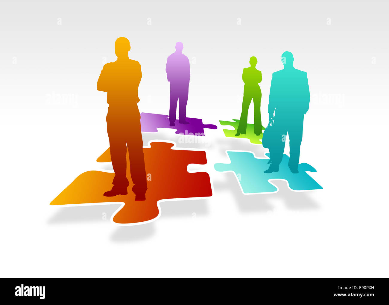Service team silhouette hi-res stock photography and images - Alamy
