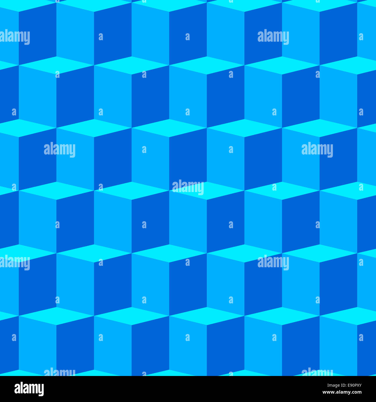 Abstract background with blue 3d cubes Stock Photo - Alamy