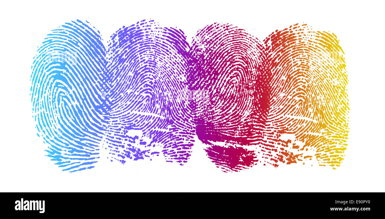 Fingerprints colour hi-res stock photography and images - Alamy