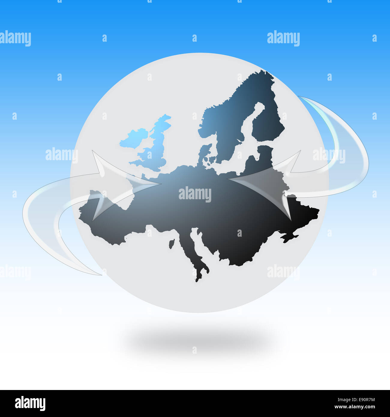 Maps of europe Cut Out Stock Images & Pictures - Alamy