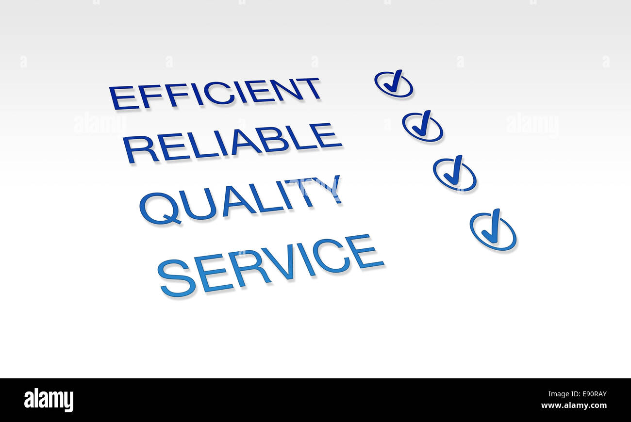 Quality and service hi-res stock photography and images - Alamy