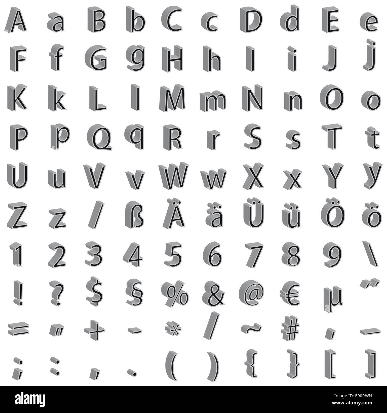 Fonts Cut Out Stock Images & Pictures - Alamy