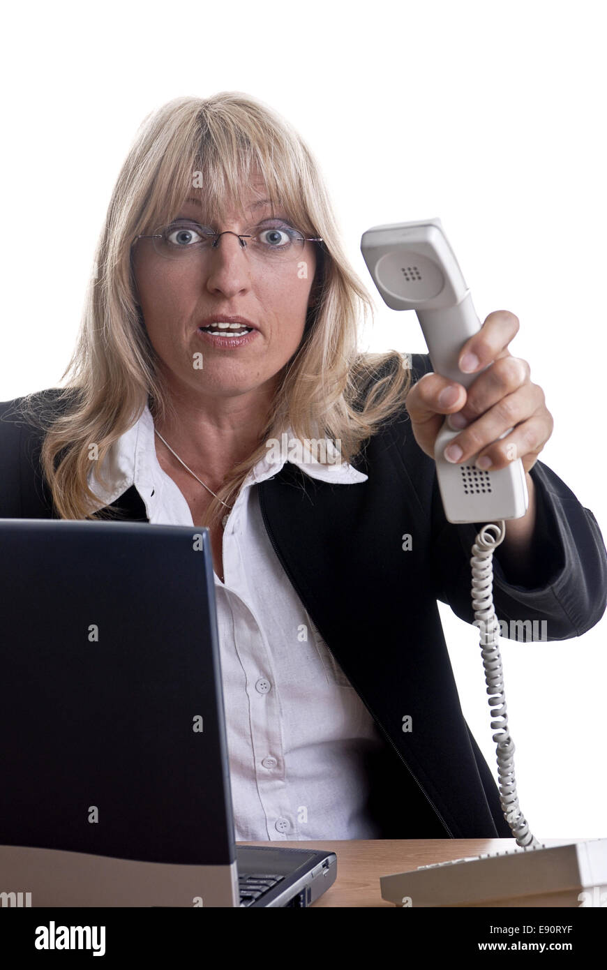 Woman on the phone Stock Photo - Alamy