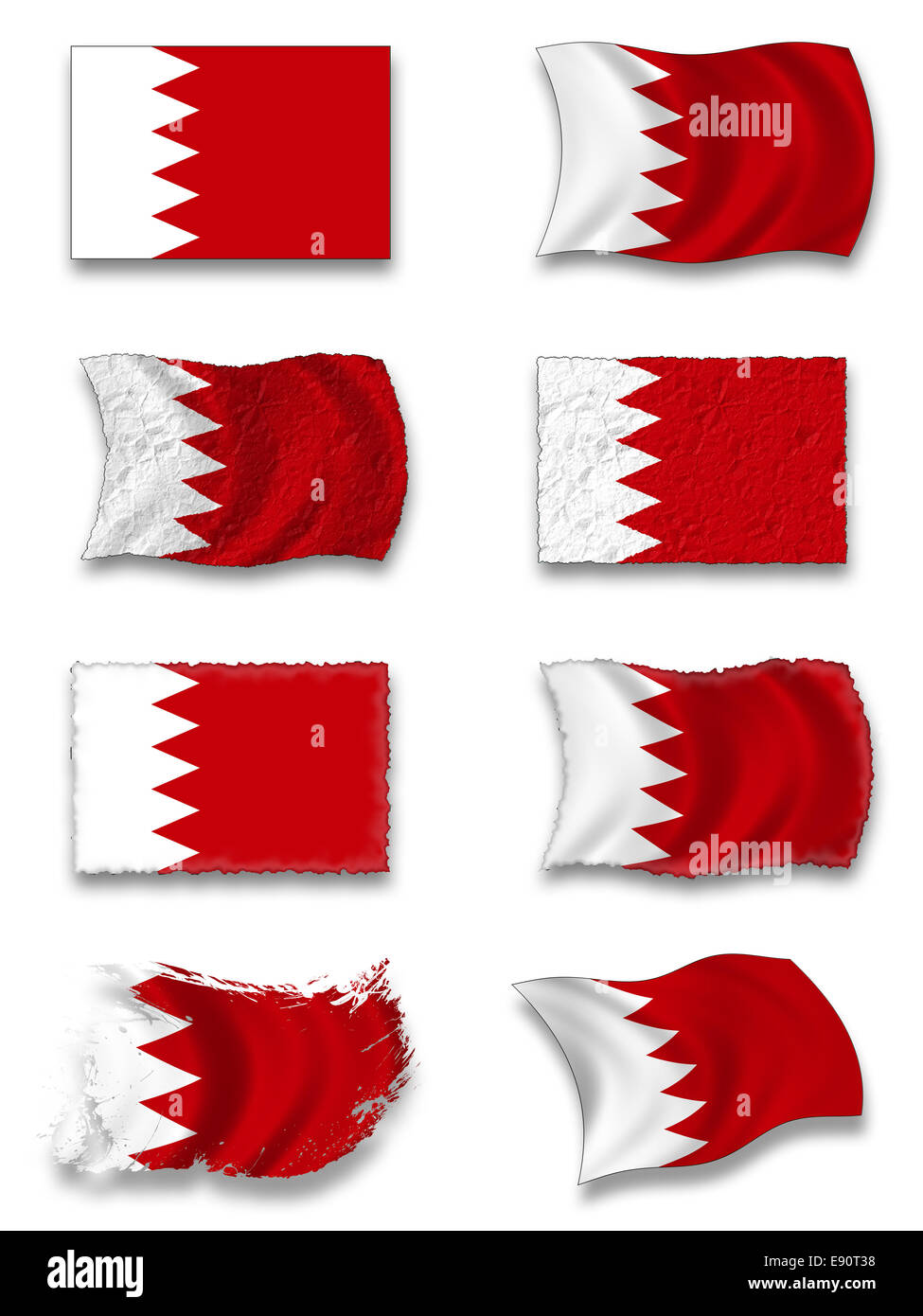 Flag of Bahrain Stock Photo - Alamy