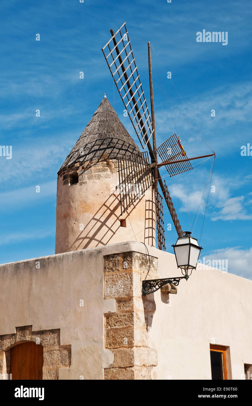 traditional windmill in palma de mallorca Stock Photo - Alamy