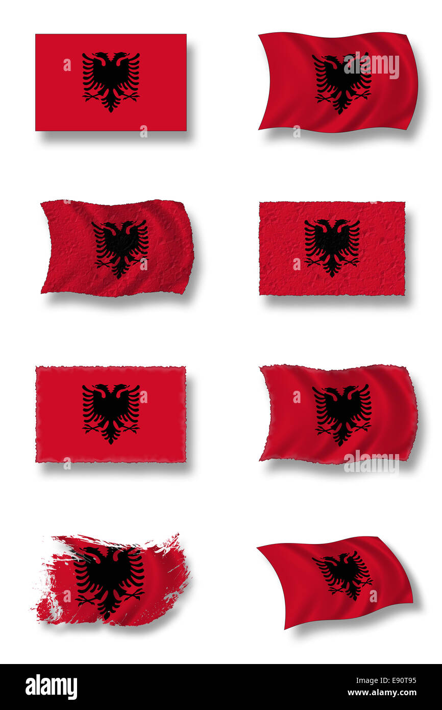 Flag of Albania Stock Photo - Alamy