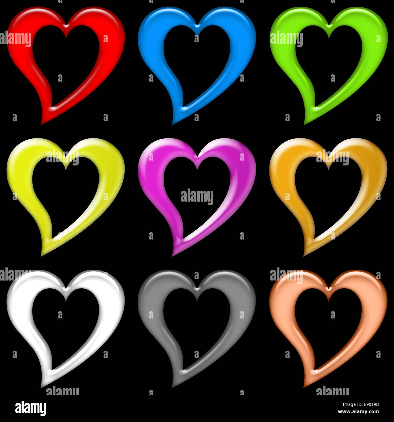 Modern hearts hi-res stock photography and images - Alamy