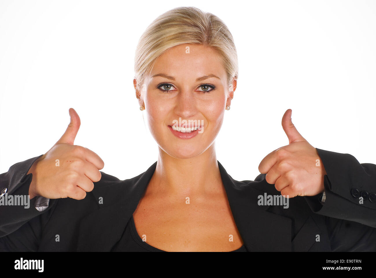 Mädchen zeigen daumen hoch hi-res stock photography and images - Alamy